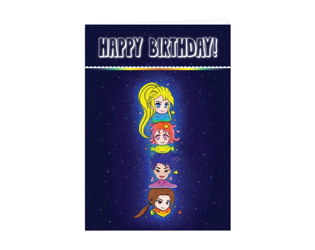 Kawaii Chibi Birthday Card for Anime Lover - Birthday Card for Otaku ...
