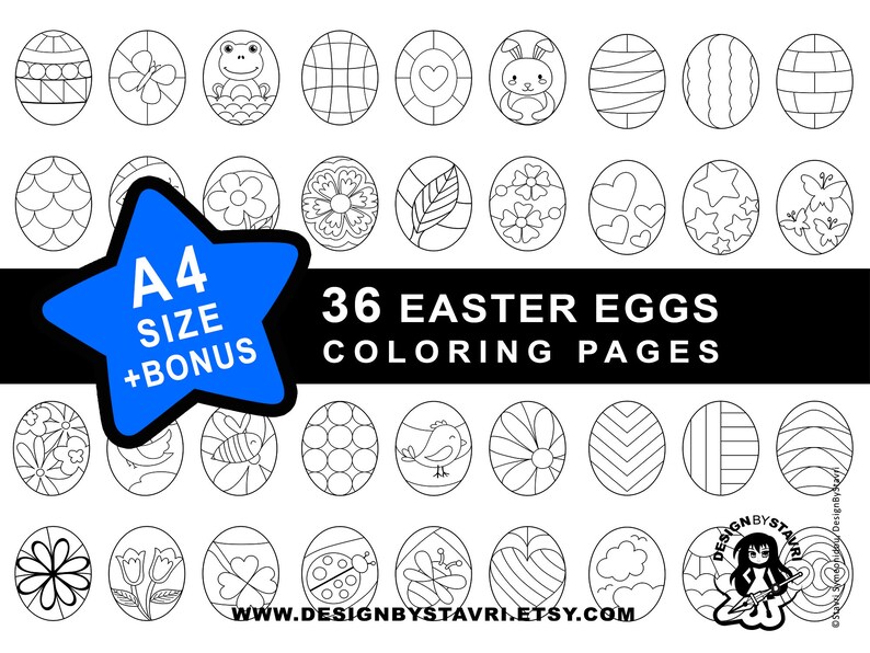 Easter Magic Bundle Printable Collection Easter Coloring Pages Easter ...