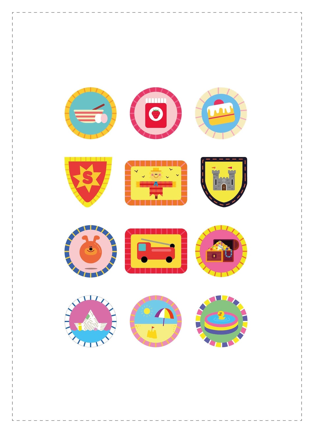Hey Duggee Badges A3 File to Print - Etsy Australia