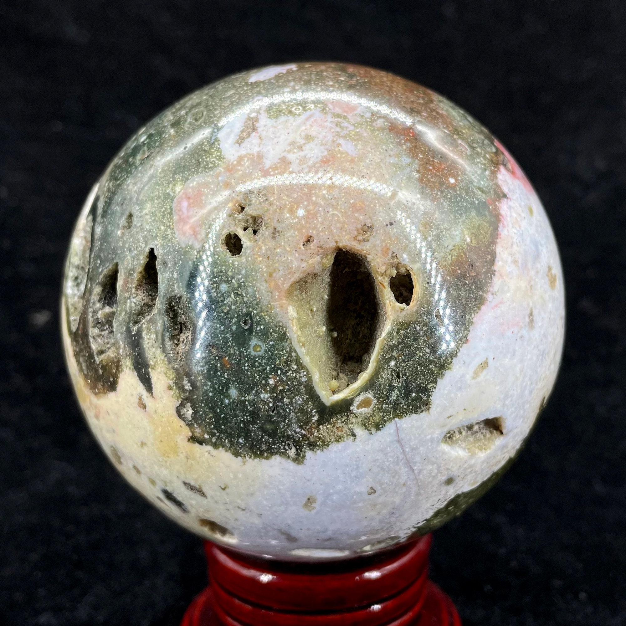 Rare/high-quality Green Sea Jade Sphere/natural Sea Jade Geode - Etsy