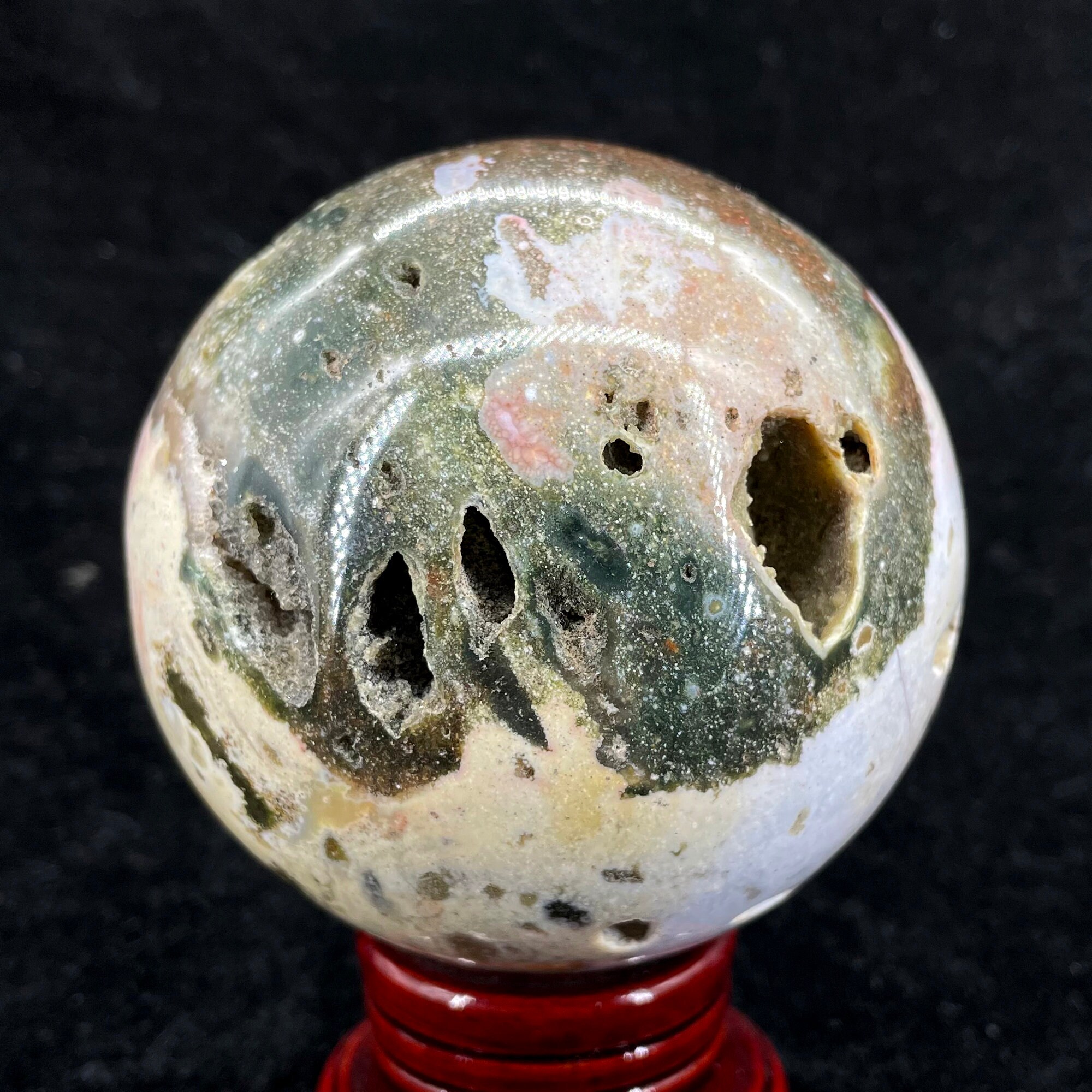 Rare/high-quality Green Sea Jade Sphere/natural Sea Jade Geode - Etsy