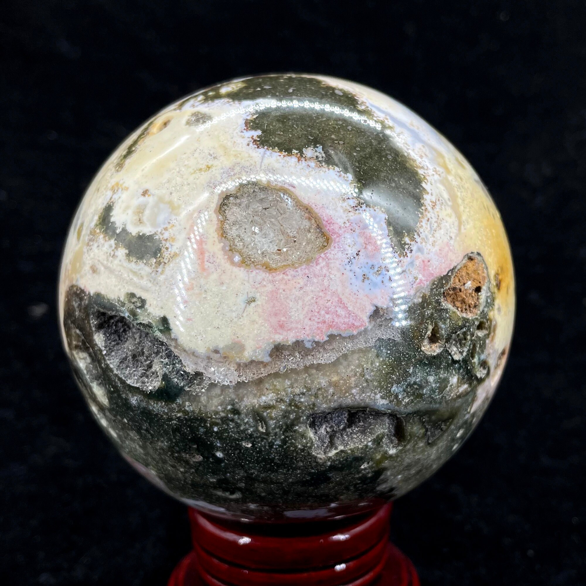 Rare/high-quality Green Sea Jade Sphere/natural Sea Jade Geode - Etsy