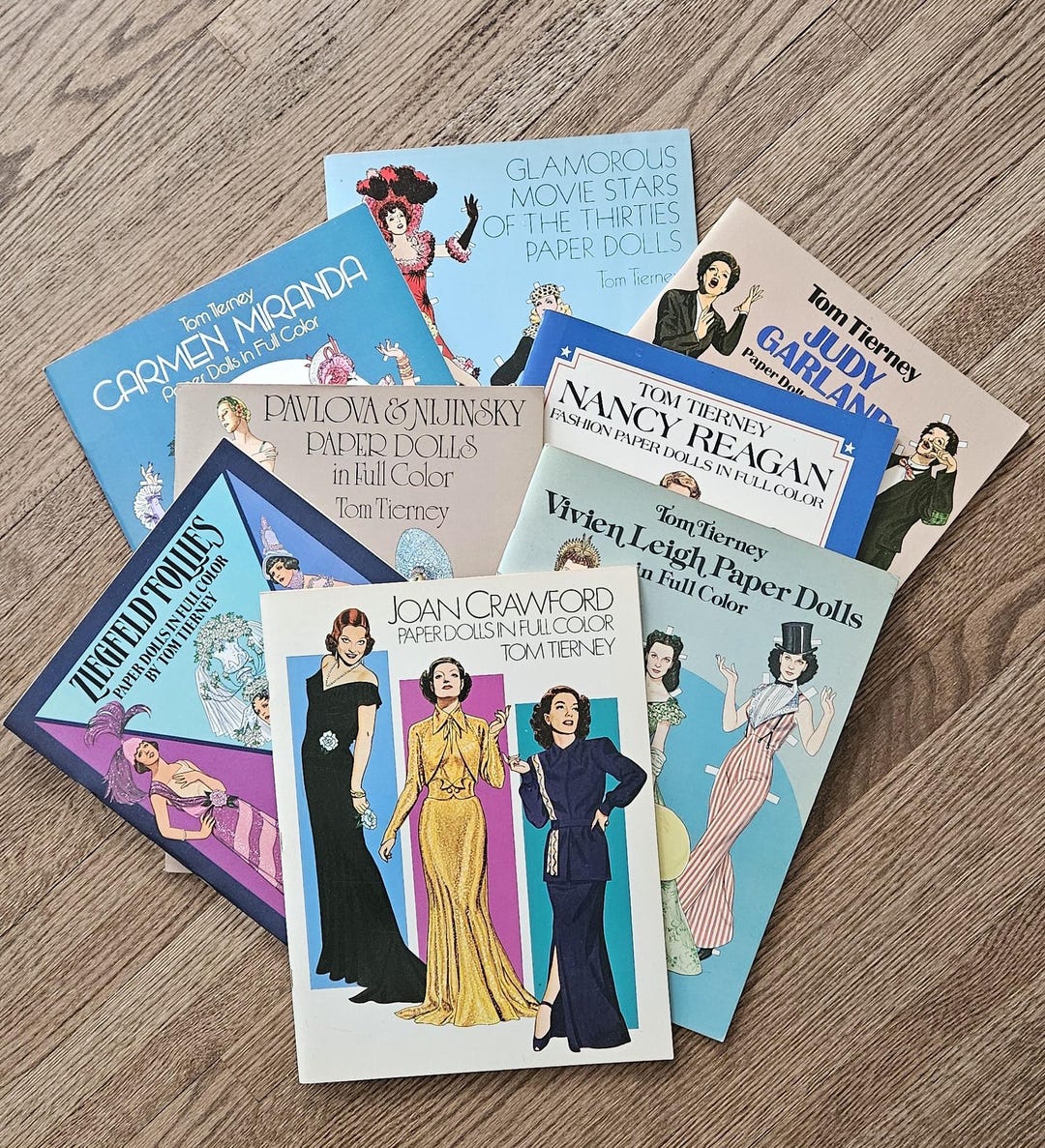 Eight Books: Tom Tierney Paper Dolls in Full Color 1970-80's Costume ...