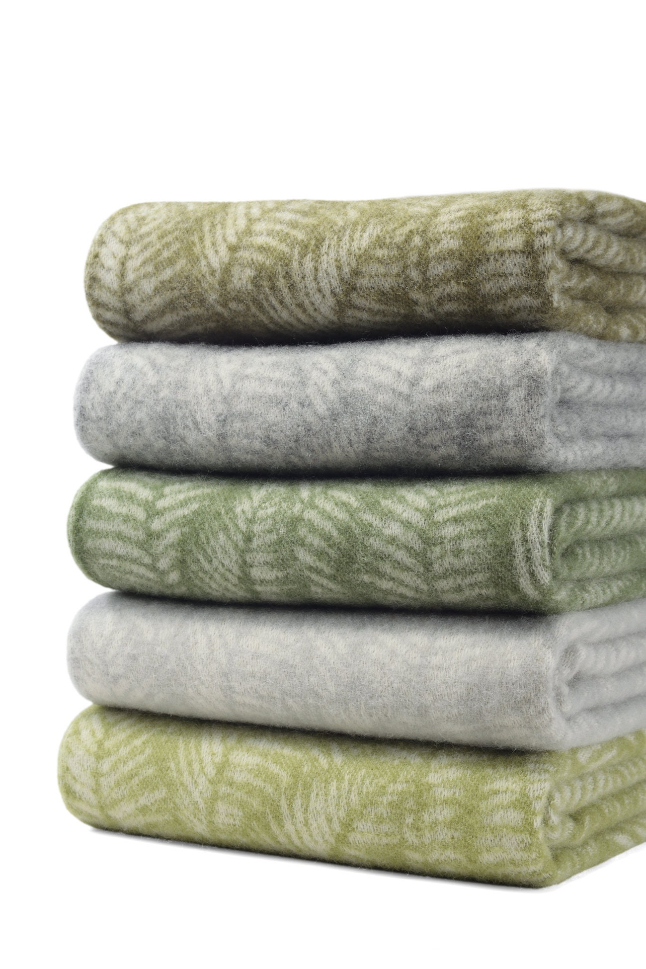 Green Stripe Fern Wool Throw in Evergreen/ Leaf Theme Great to - Etsy UK