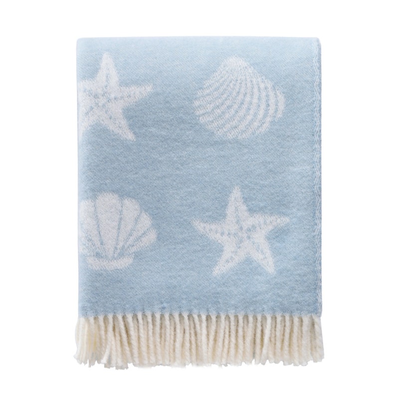 Blue Seashell Throw - Etsy UK