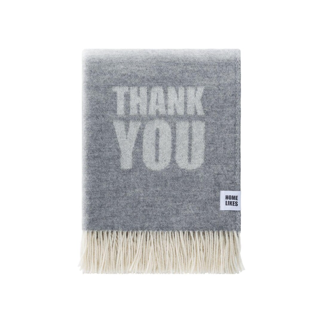 Thank You Wool Throw | Woven Blanket Made From Recycled Merino Wool ...