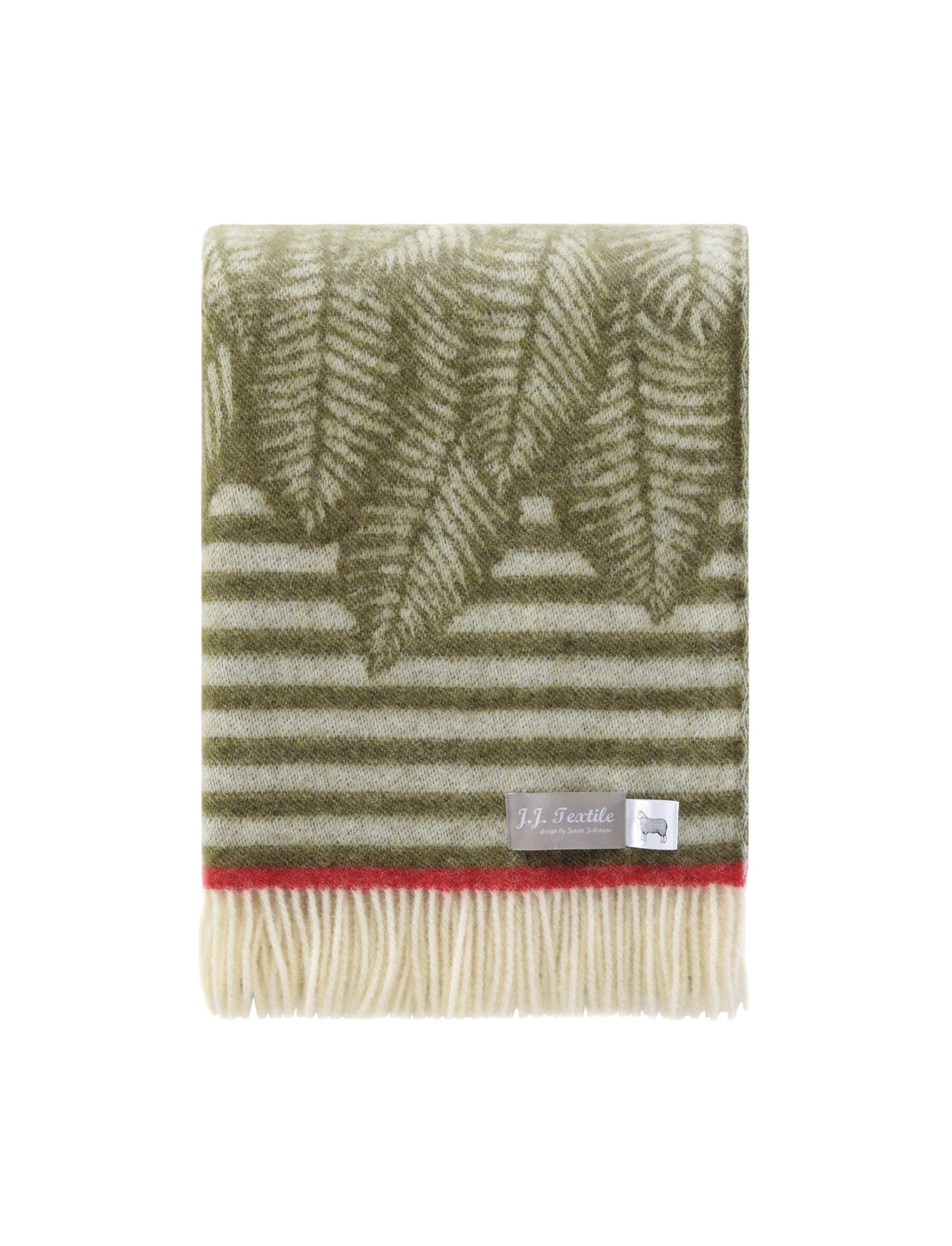 Green Stripe Fern Wool Throw in Evergreen/ Leaf Theme Great to - Etsy UK