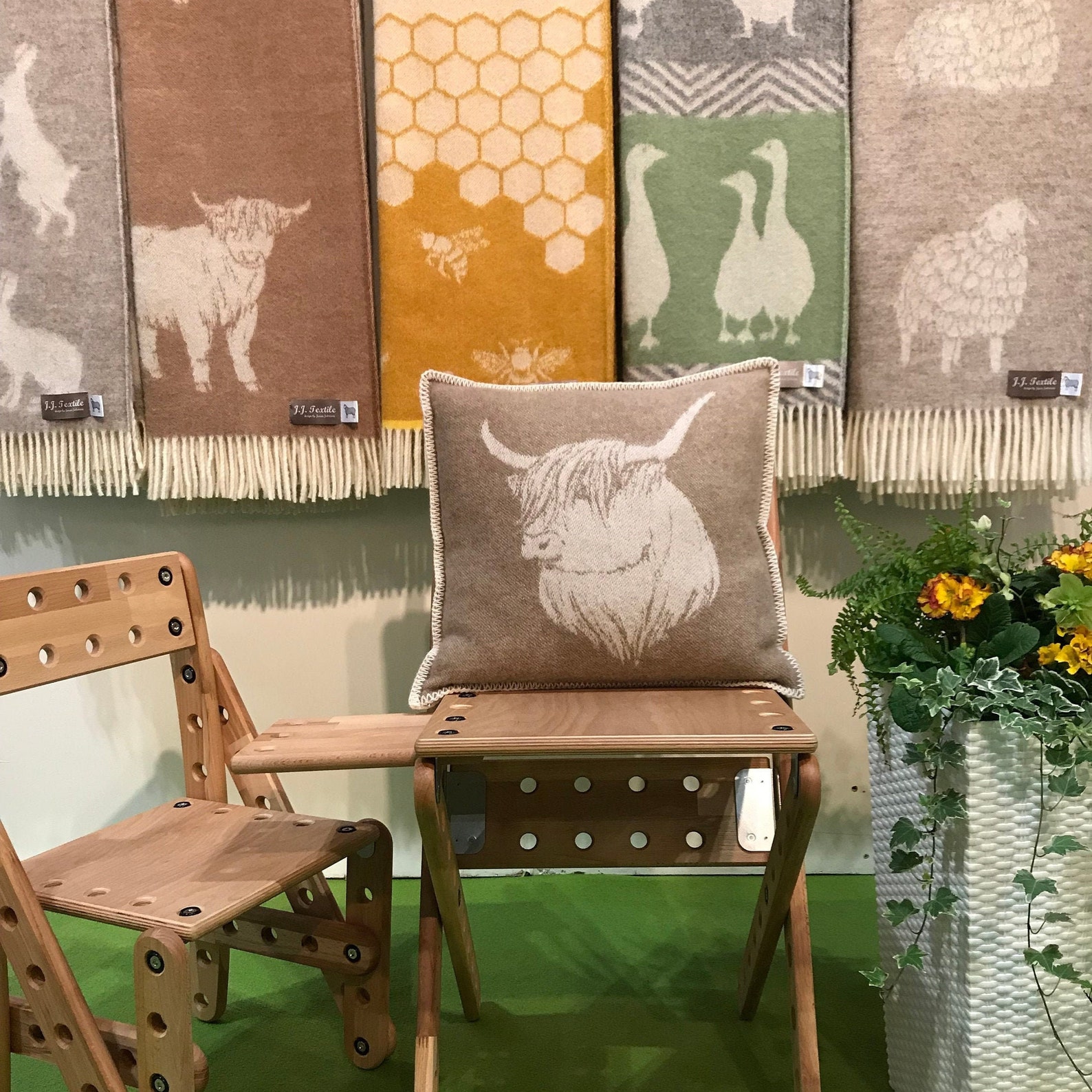 Brown Highland Cow Cushion Cover Made From Real Wool - Etsy UK