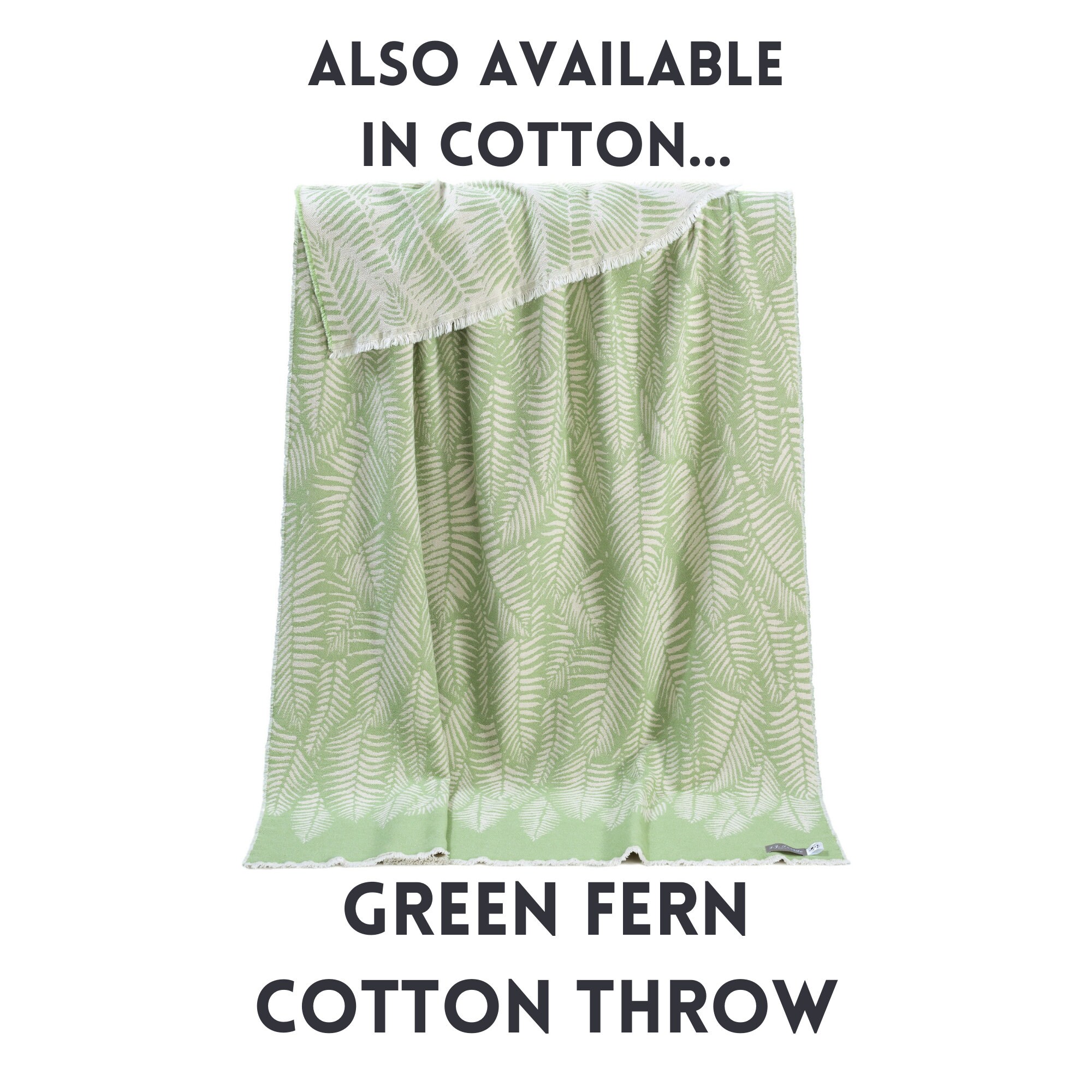 Green Loose Fern Wool Throw Summer Woven Blanket for Garden - Etsy UK
