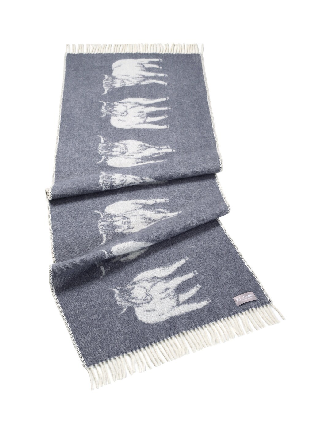 Highland Cow Small Wool Throw | Woven From Pure Wool | - Etsy