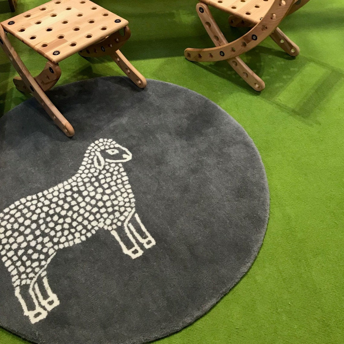 Standing Sheep Hand Tufted Pure New Zealand Lambs Wool Rug - Etsy UK