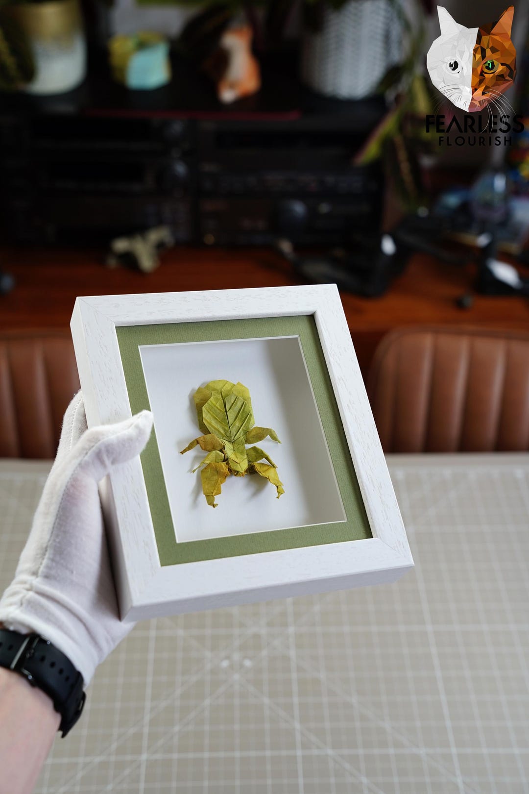 Museum Quality Framed Origami Leaf Insect - Etsy
