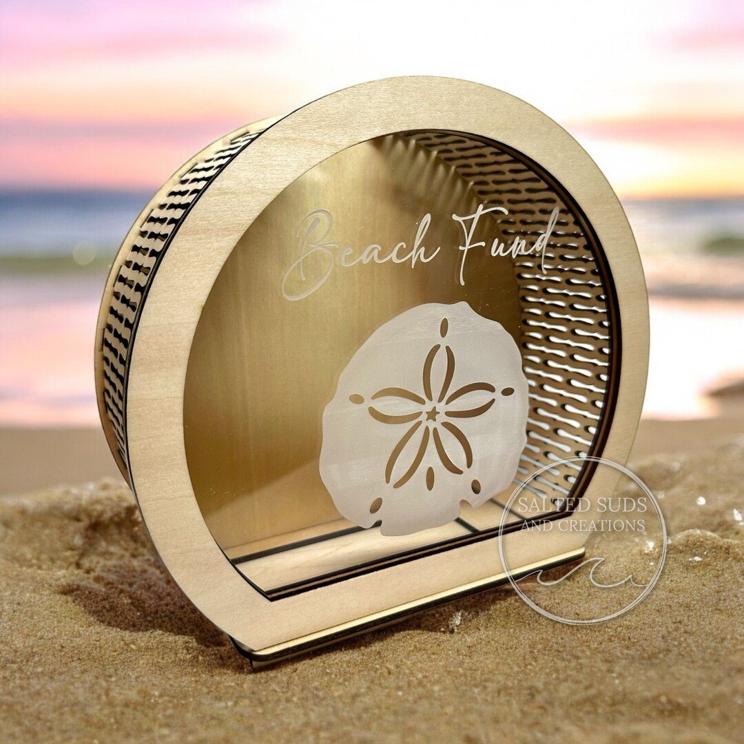 Beach Fund Bank, Sand Dollars, Summer Saver, Piggy Bank, Gift - Etsy