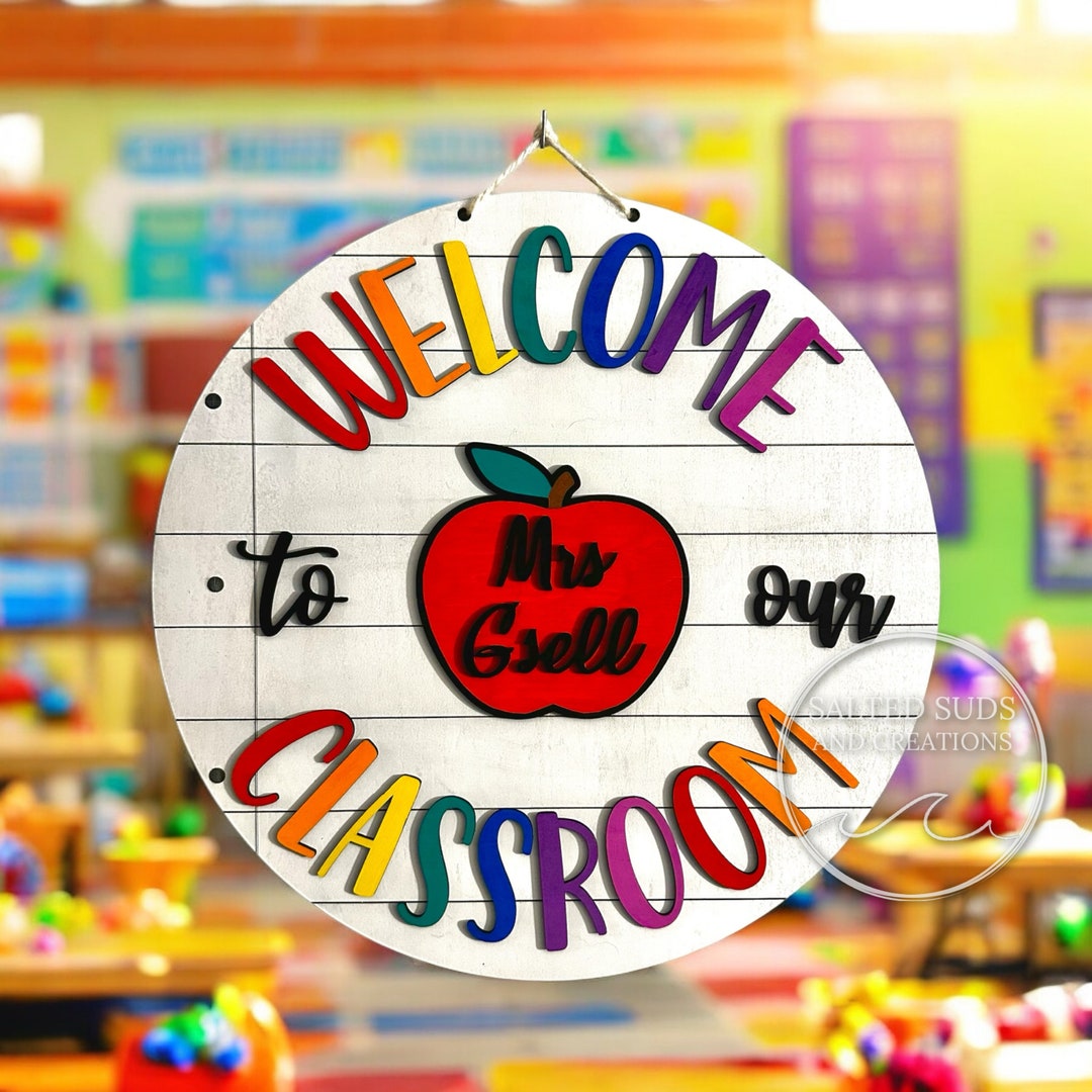 Welcome Classroom Sign - Teacher Sign - School Sign - Back to School - Etsy