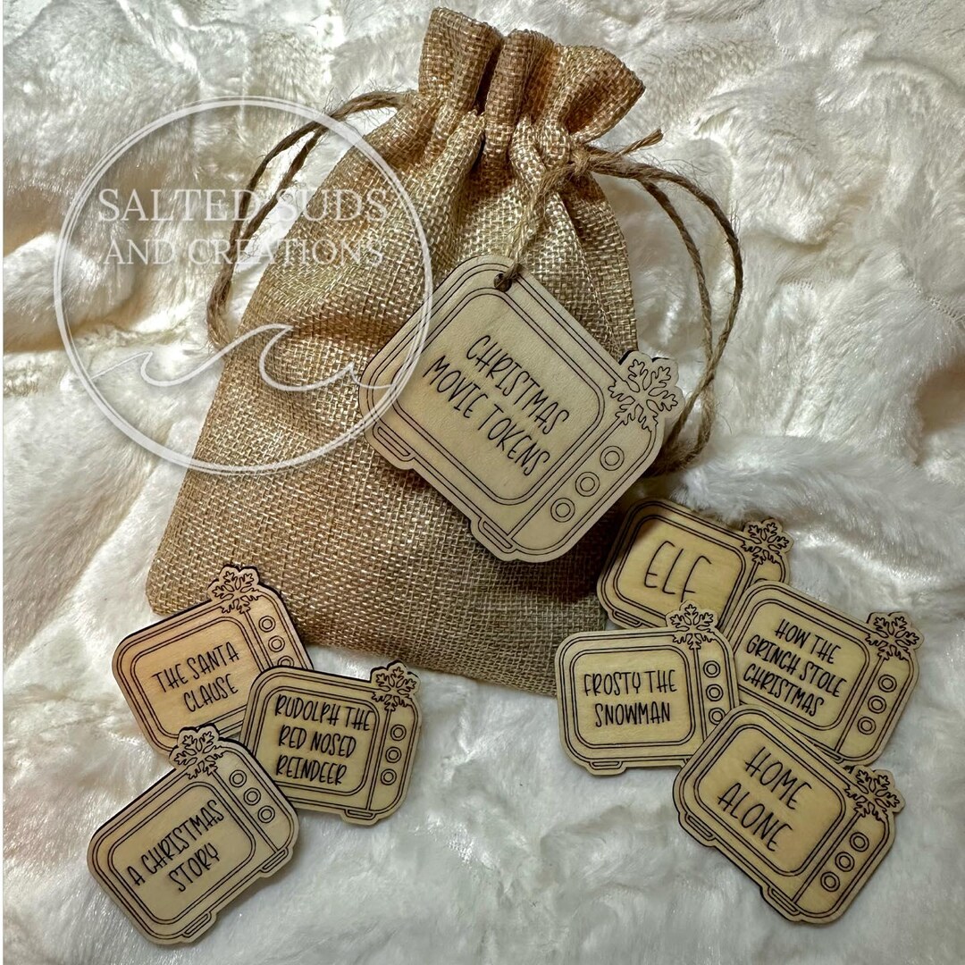 Christmas Movie Tokens: Family Holiday Movie Night Countdown - Etsy