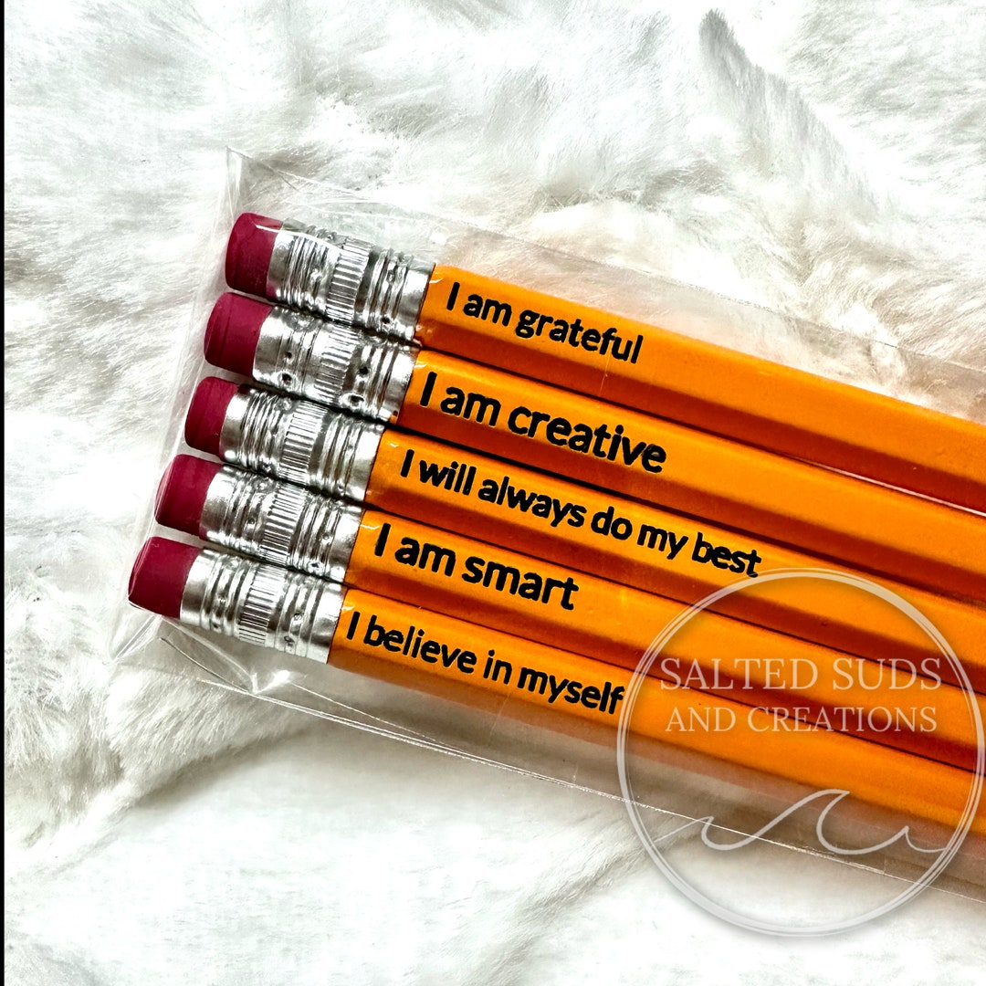 Positive Affirmation Pencil Set of 5 - Positive Pencil - Positive ... Positive Affirmation Pencil Set of 5 - Positive Pencil - Positive ...