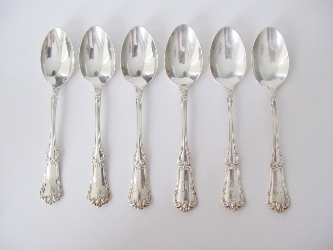 Set of Six Birks Francis I Sterling Silver Teaspoons, 5 1/2 Inch Spoons ...