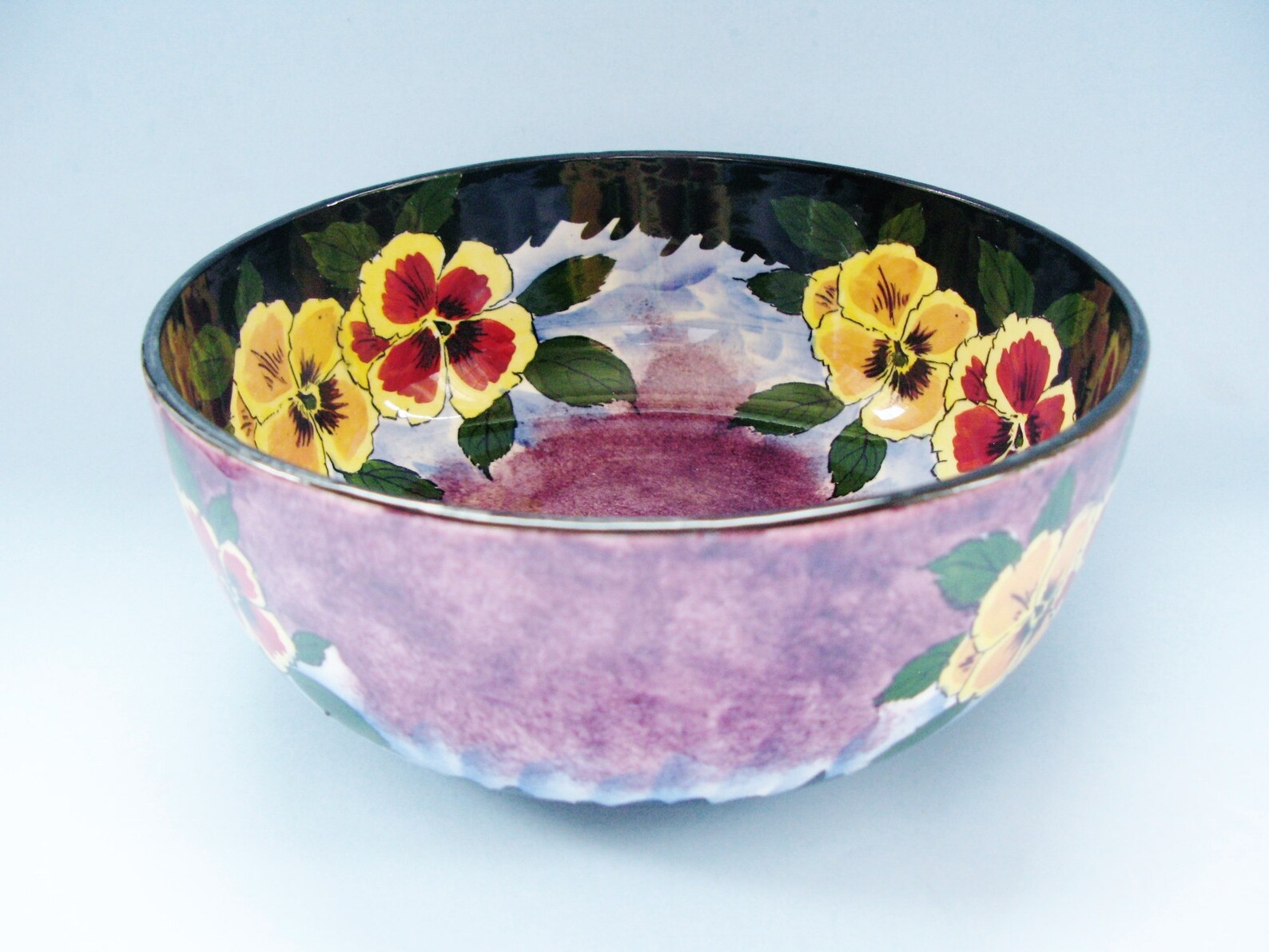 H&K Tunstall Panola Art Pottery Bowl pintado a mano con - Etsy España