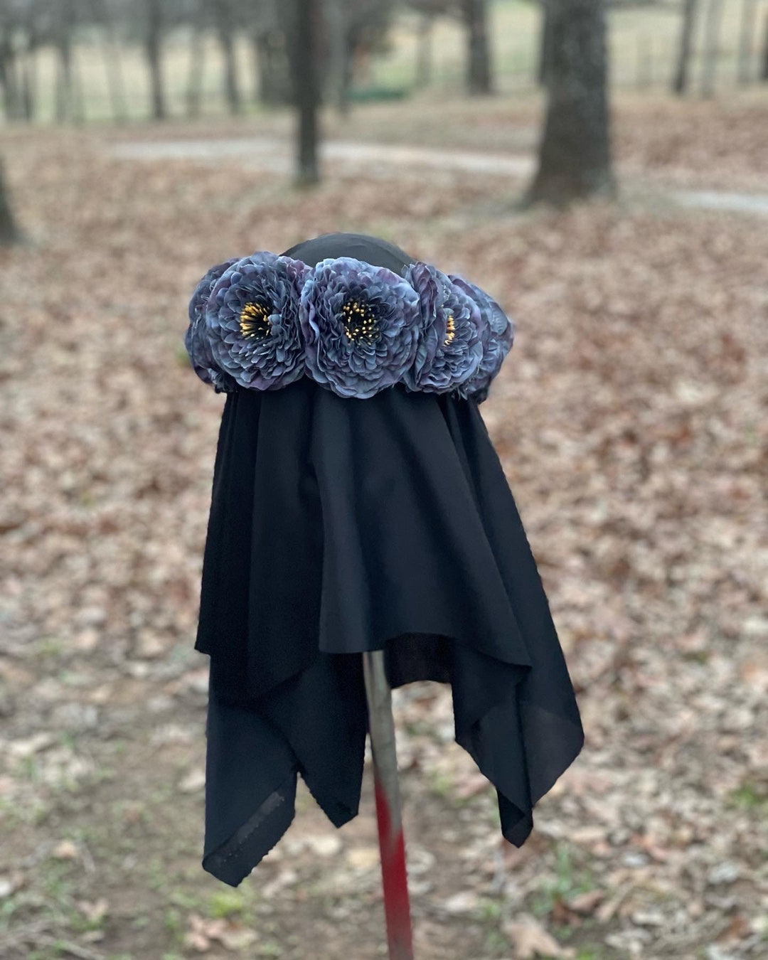 Dark Teal Gerbera Flower Crown, Deep Blue Large Flower Crown - Etsy