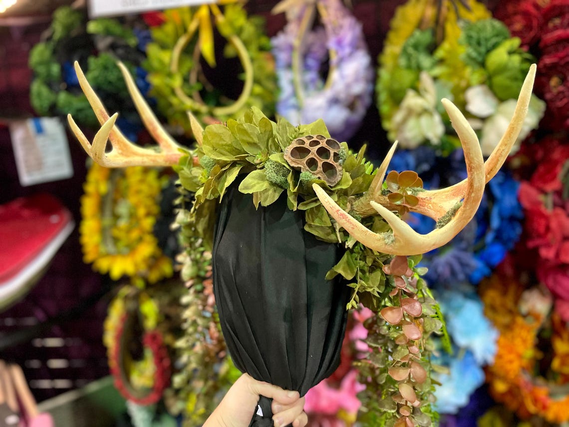 Druid Antlers and Greenery Crown, Swamp Creature, Cryptid Style Crown ...