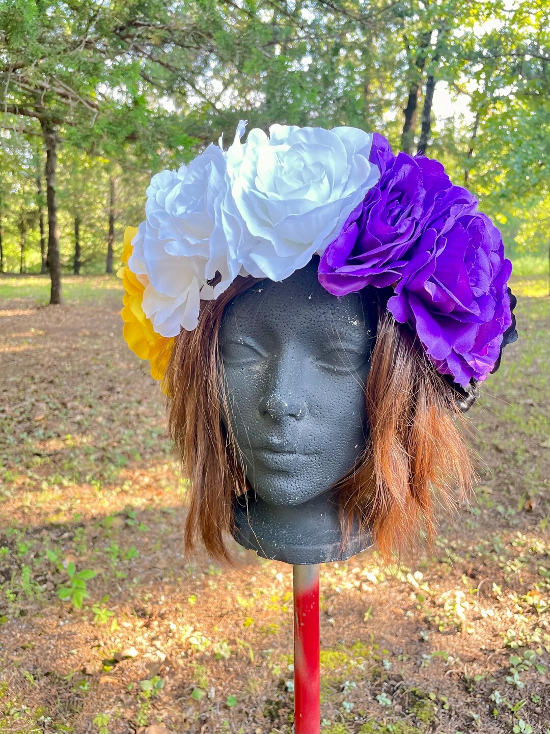 Non-binary Pride Flower Crown, Nonbinary Pride, Pride Flower Crown - Etsy