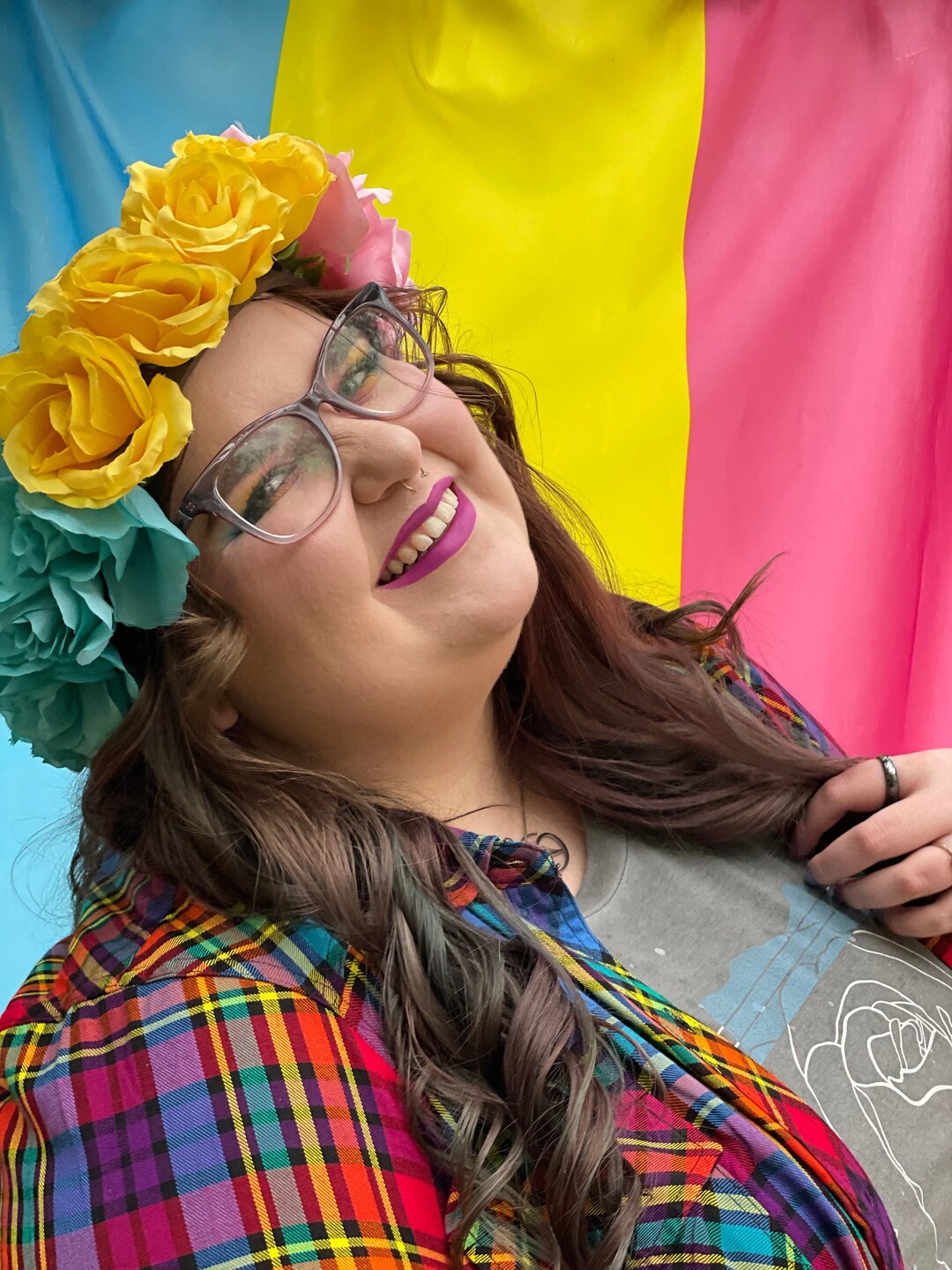 Pan Pride Flower Crown Pansexual Pride Pride Crown Pride - Etsy
