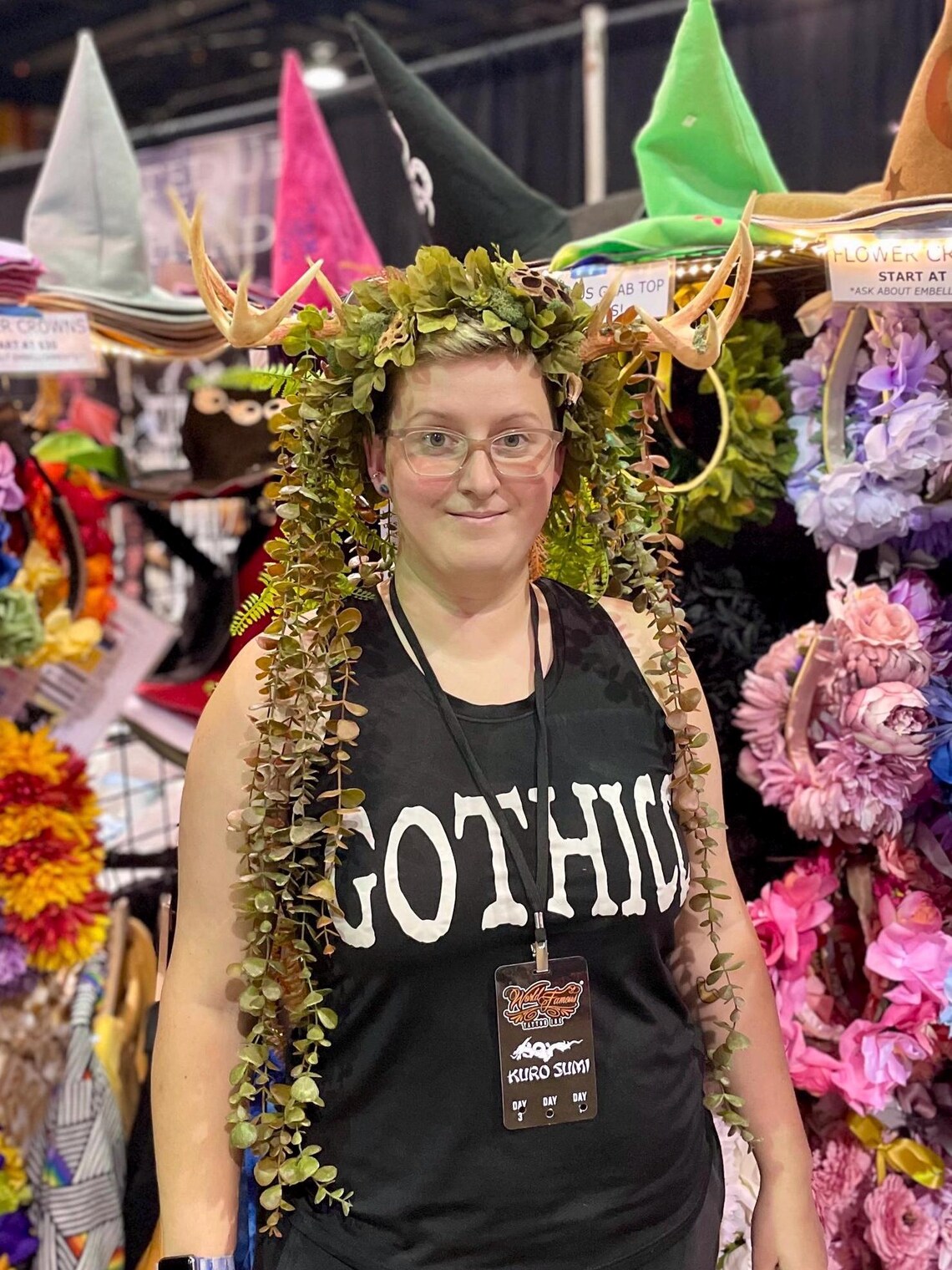 Druid Antlers and Greenery Crown, Swamp Creature, Cryptid Style Crown ...