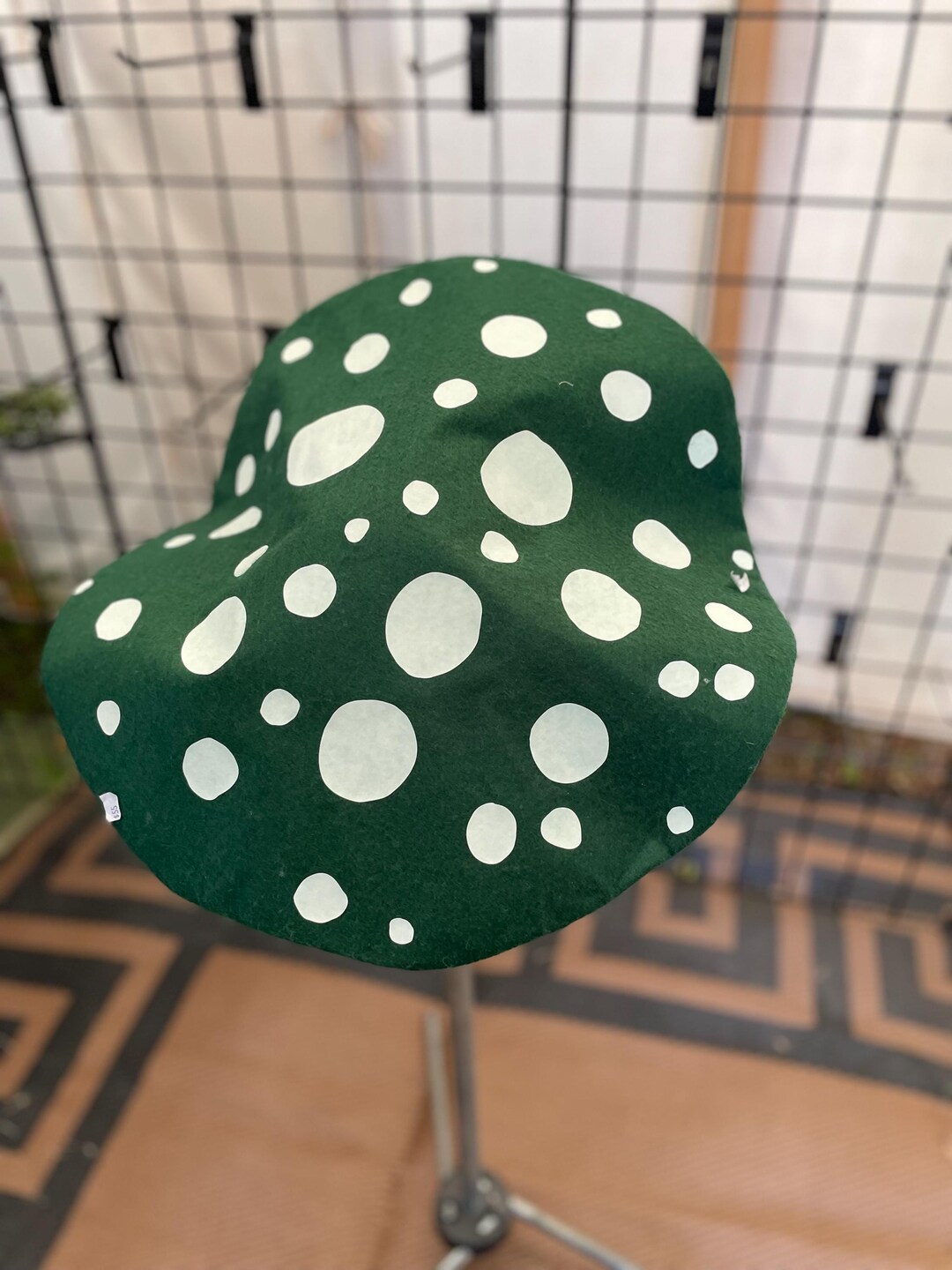 Dark Green Mushroom Hat With Glow in the Dark Spots - Etsy