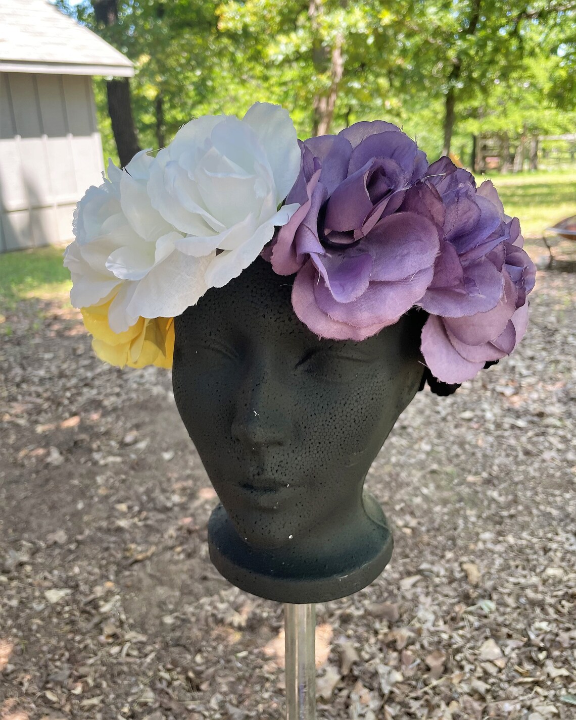Non-binary Pride Flower Crown Nonbinary Pride Pride Flower - Etsy