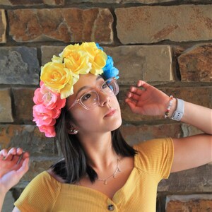 Buy Pan Pride Flower Crown, Pansexual Pride, Pride Crown, Pride Flower ...