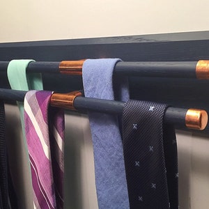 Navy Blue Tie Rack, Tie Rack Wall Mounted, Tie Storage and Organizer ...