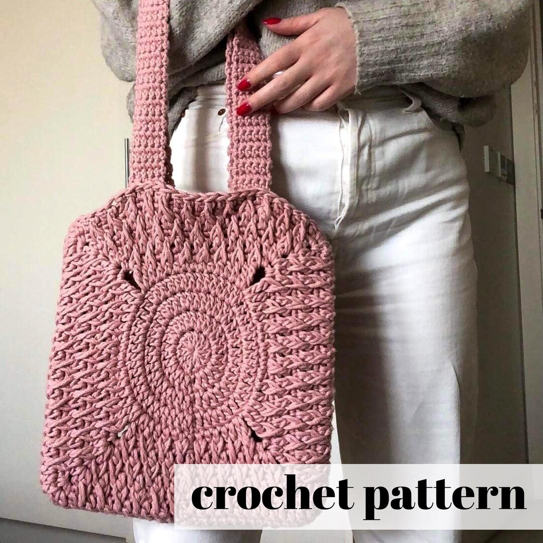 Easy Crochet Tote Bag Pattern - PDF Digital Download - Beginner ...