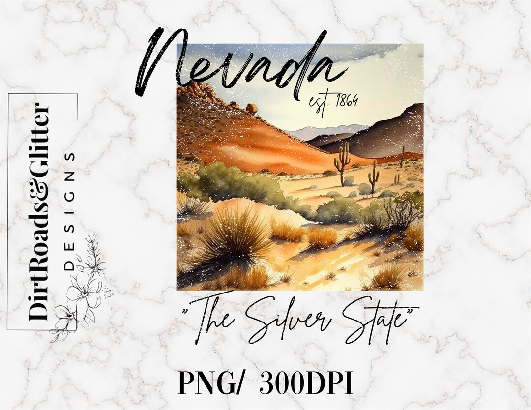 Nevada Silver State Vintage Sublimation PNG - Etsy