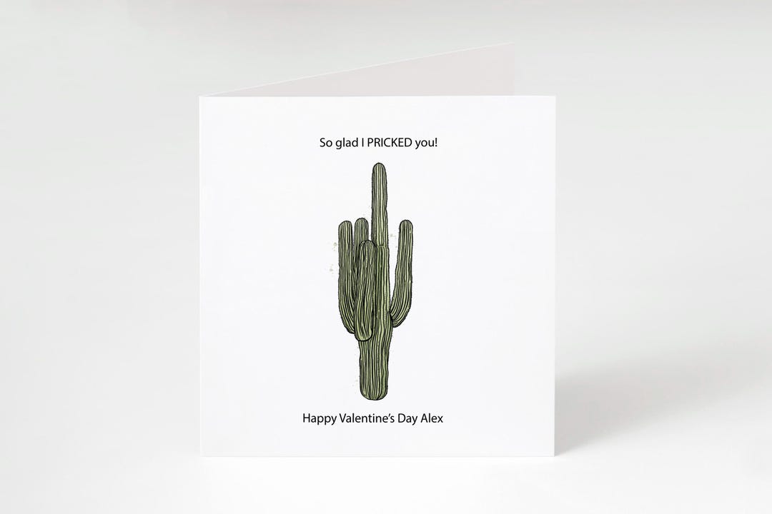 Personalised I Pricked You Valentine's Day Card - Etsy