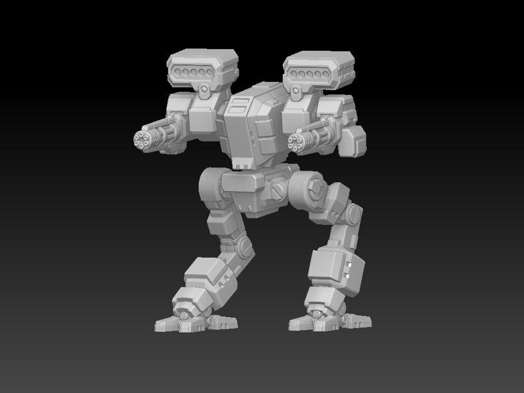 Lynx Mech Rotary Cannons - Mecha Front - Battletech Scale - Etsy