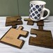 Wooden Puzzle Piece Coasters - Etsy