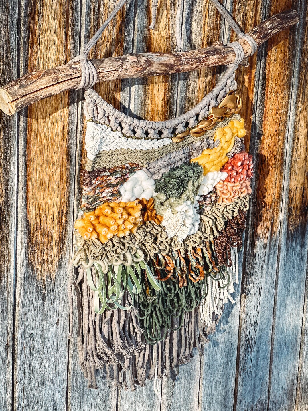 Fall Colors Macraweave Wall Hanging / Textured Weaving / Wall Decor - Etsy