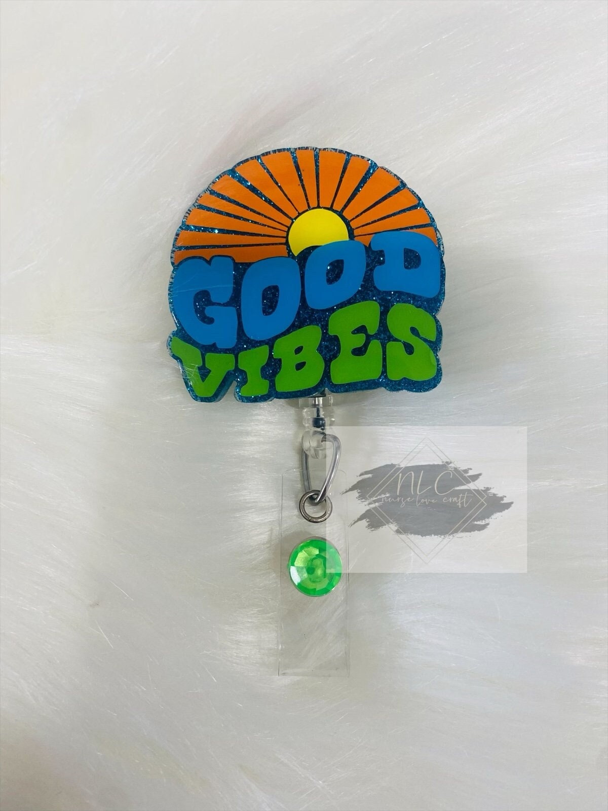 Good Vibes Badge Reel - Etsy
