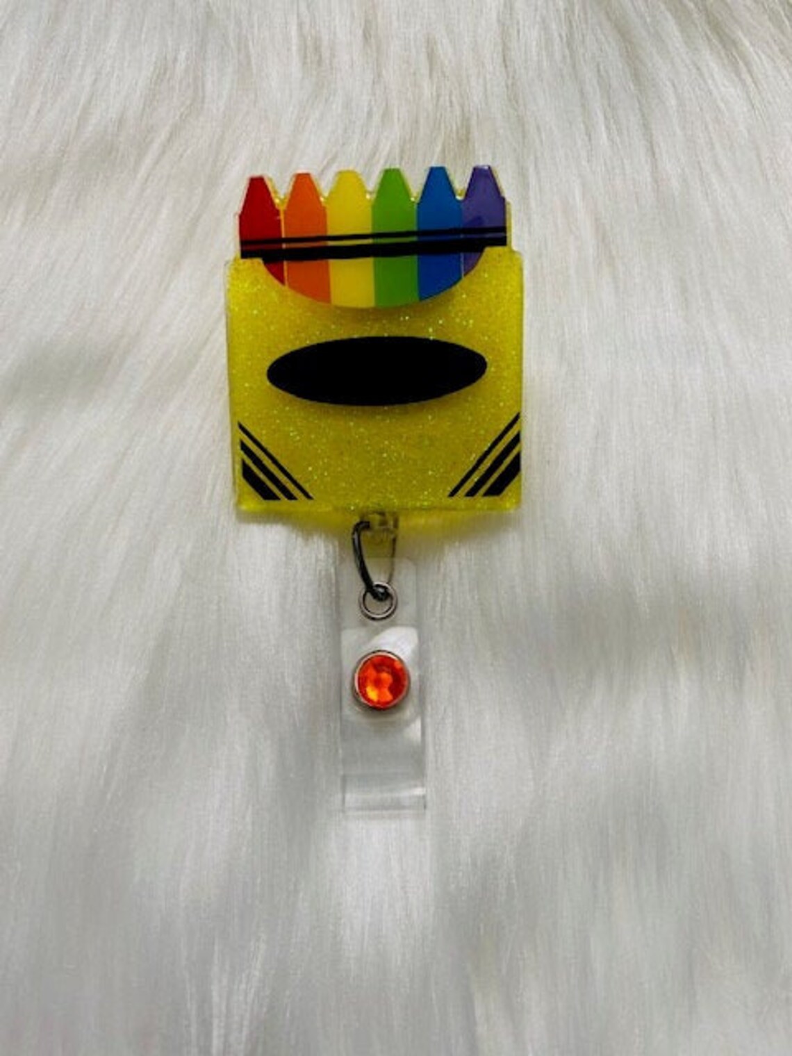 Crayon Box Badge Reel - Etsy