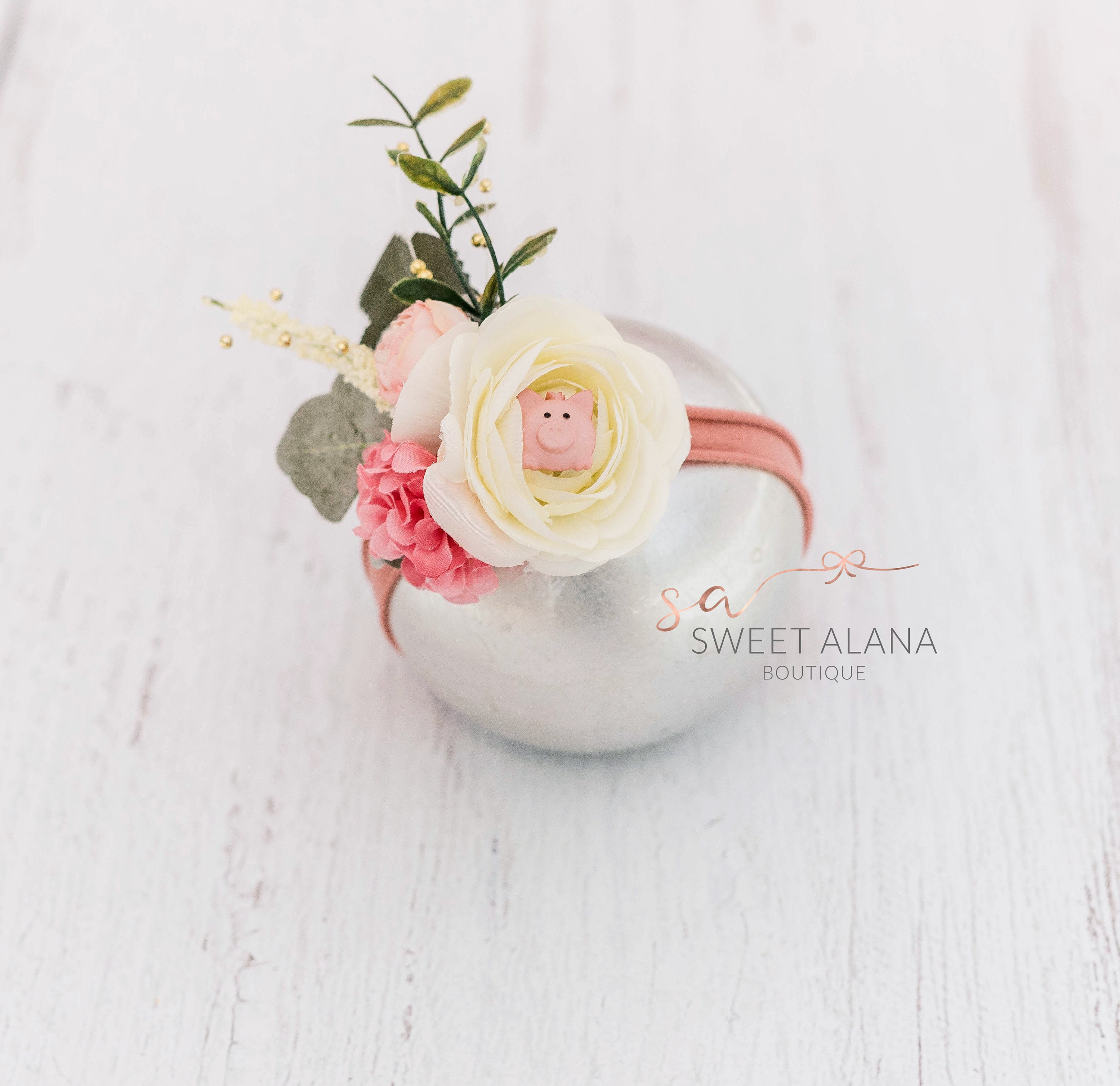 Farm Birthday Pig Headband Pig Photo Prop Pig Newborn Farm | Etsy