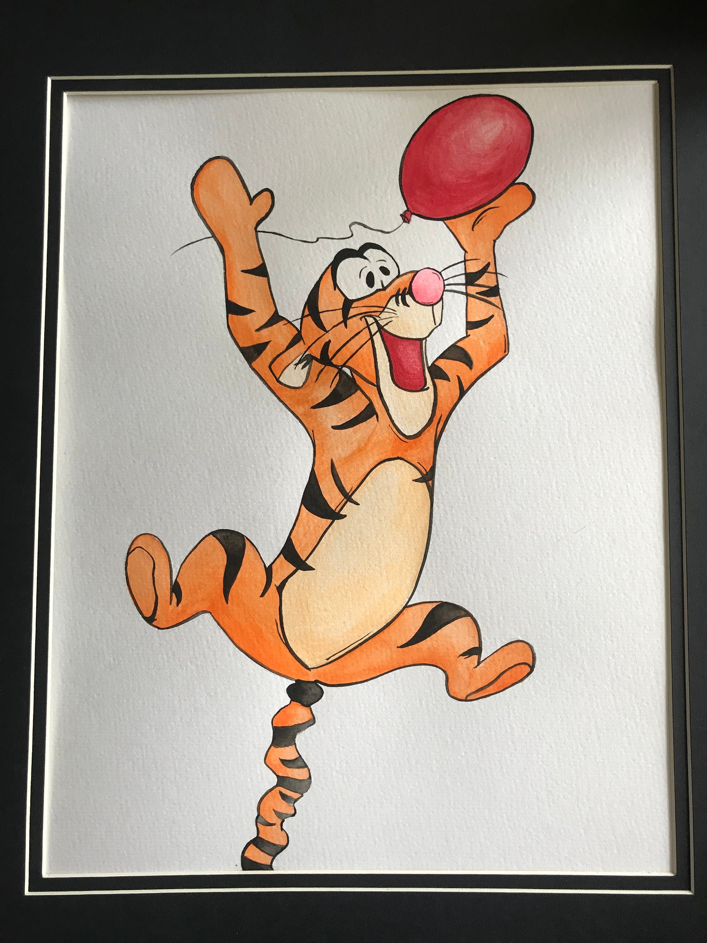 Pooh and Tigger Watercolor - Etsy