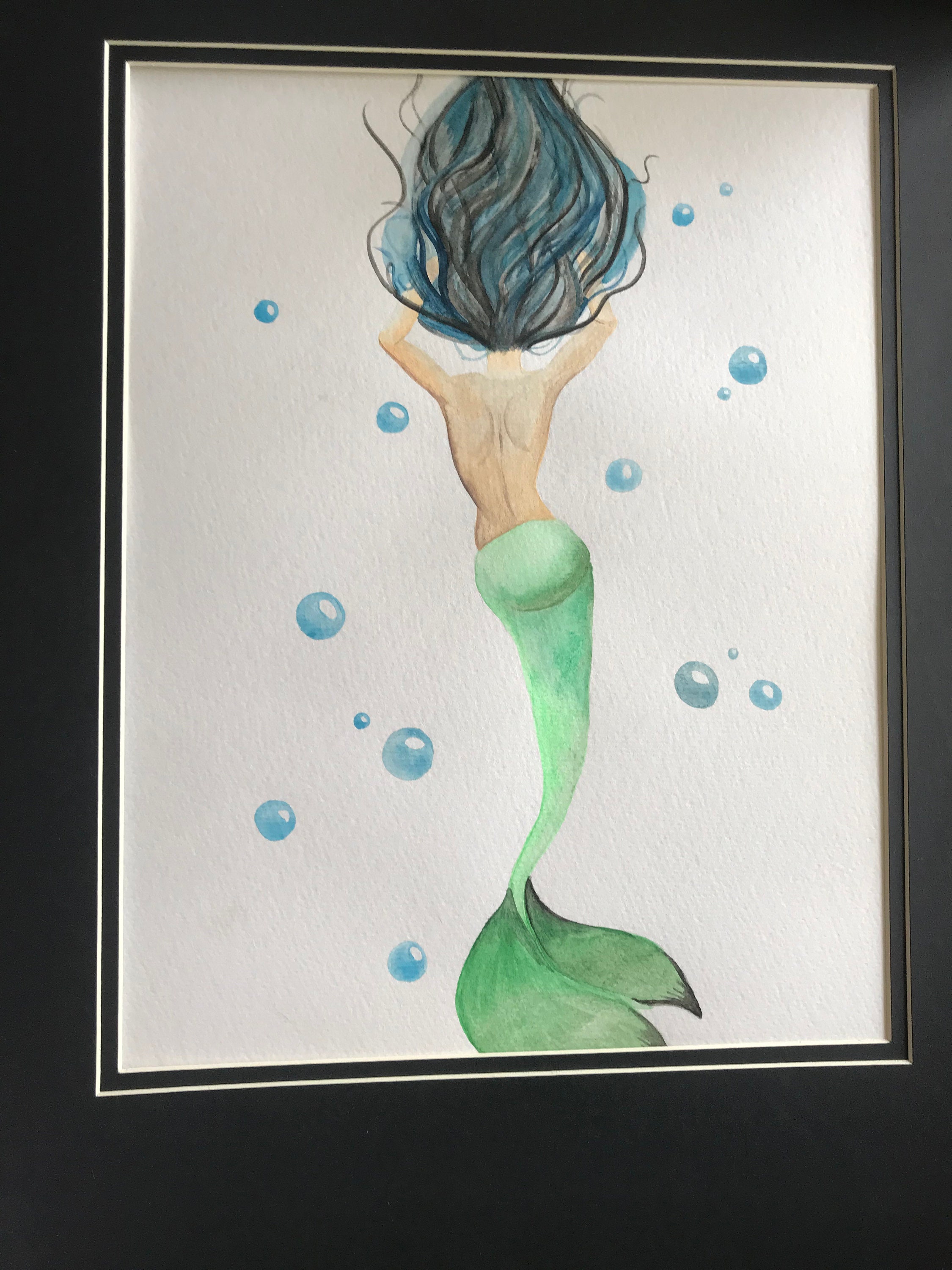Mermaid Watercolor - Etsy