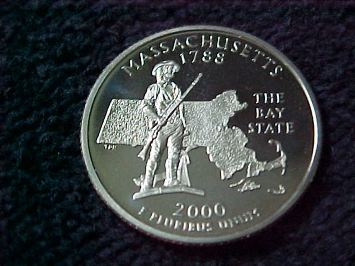 2000 S Proof Massachusetts State Quarter From Proof Set - Etsy