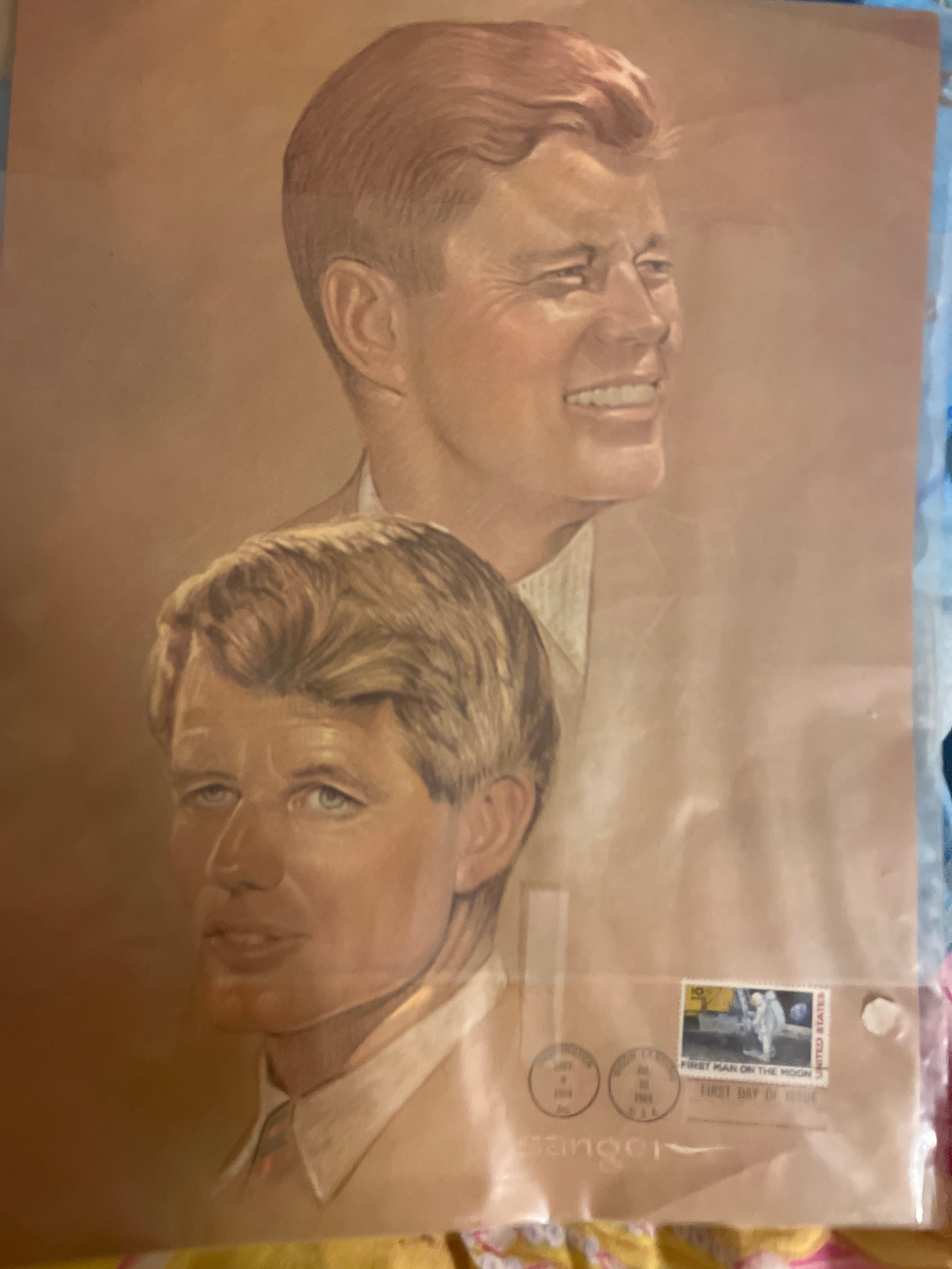 President John F Kennedy Bobby Kennedy Rfk Jfk Portrait Print - Etsy