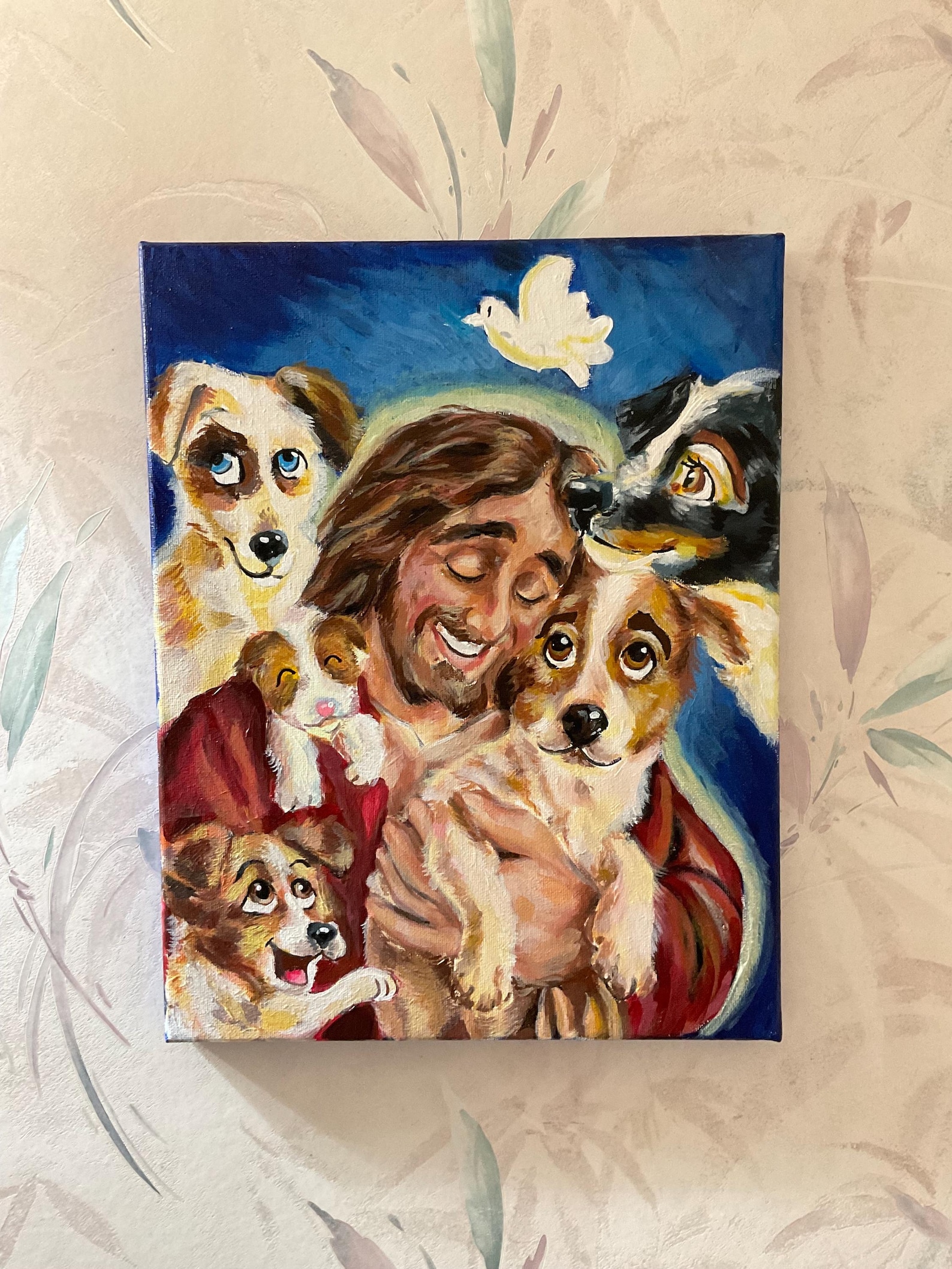 Jesus Loves Jack Russells Original Acrylic 11x14 Inch Dog Christian ...