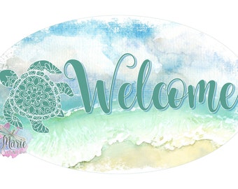 Welcome Sign Sea Turtle - Etsy