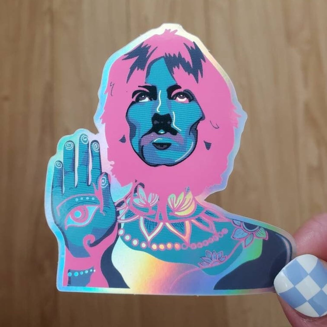 3 In. George Harrison Sticker Holographic and Neon Pink Vinyl - Etsy
