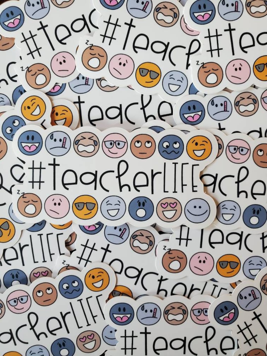 3 In. Teacher Life Emoji Sticker Vinyl - Etsy