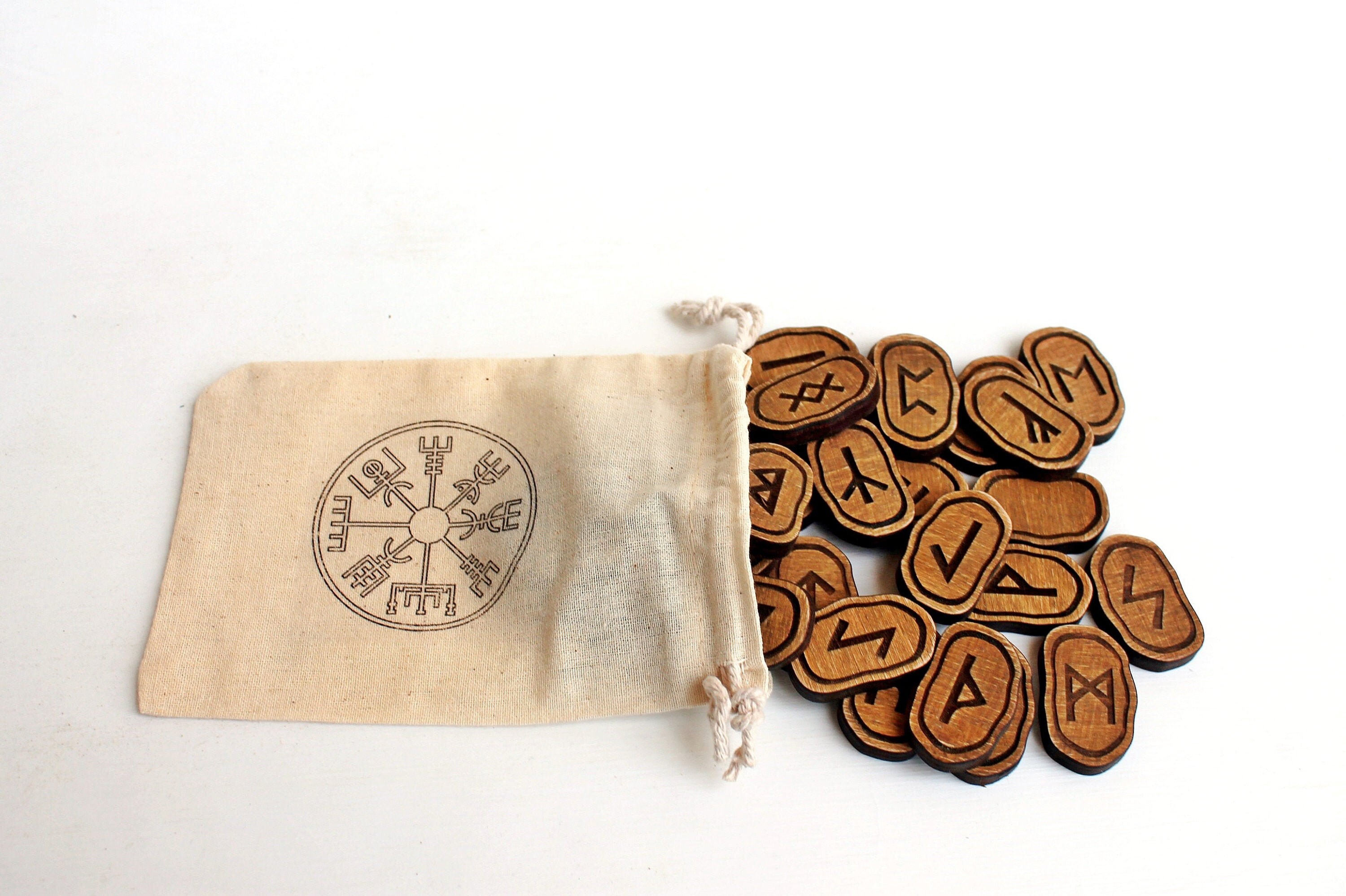 Elder Futhark Runes Set 25 Blank 35mm, Runes for Divination Nordic ...