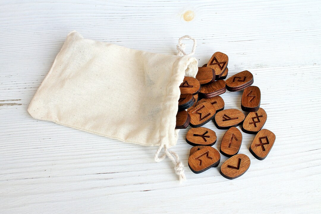Wooden Rune Set 241 Blank, Runes for Divination, Nordic Runes, Magical ...